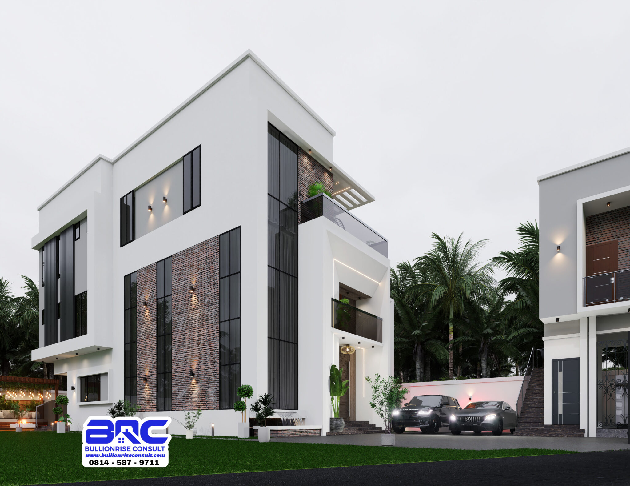 7 bedroom contemporary house plan pent house psn00115
