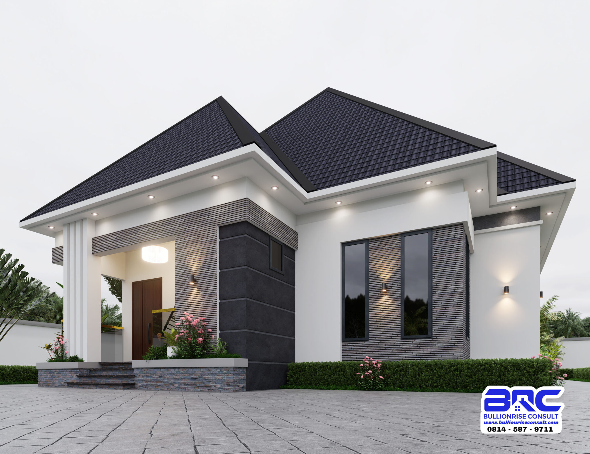 Simple 3 Bedroom bungalow modern house design