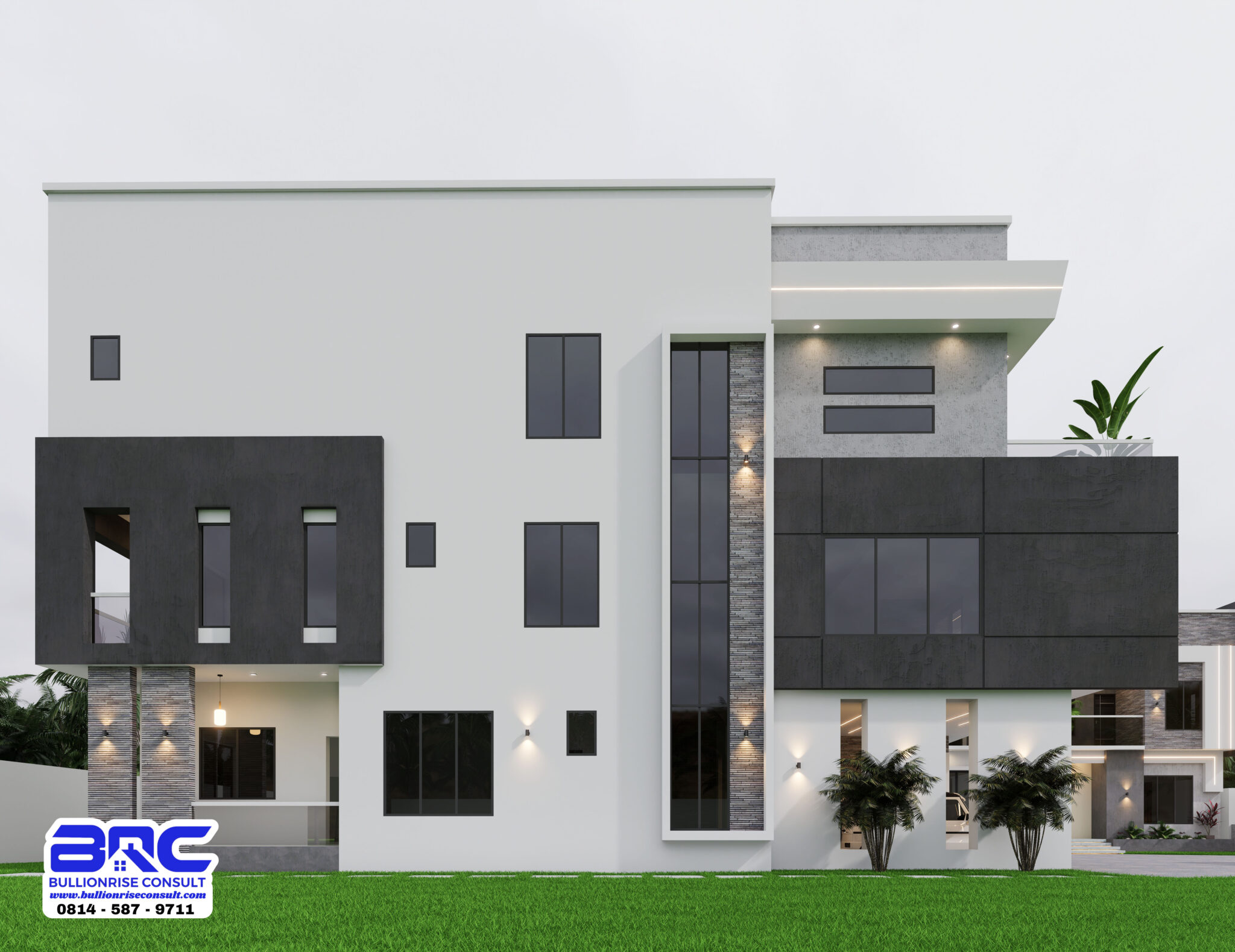 6 Bedroom Duplex 3d Designs with a Garage | Olympia Grand