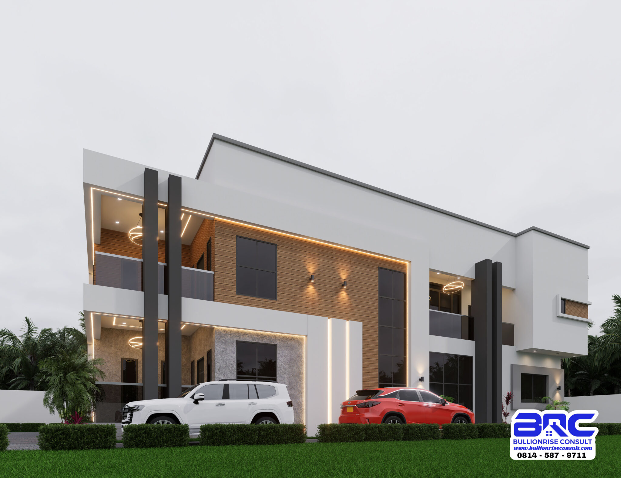 6 Bedroom Duplex House Plan with a Garage | Luxor Duplex