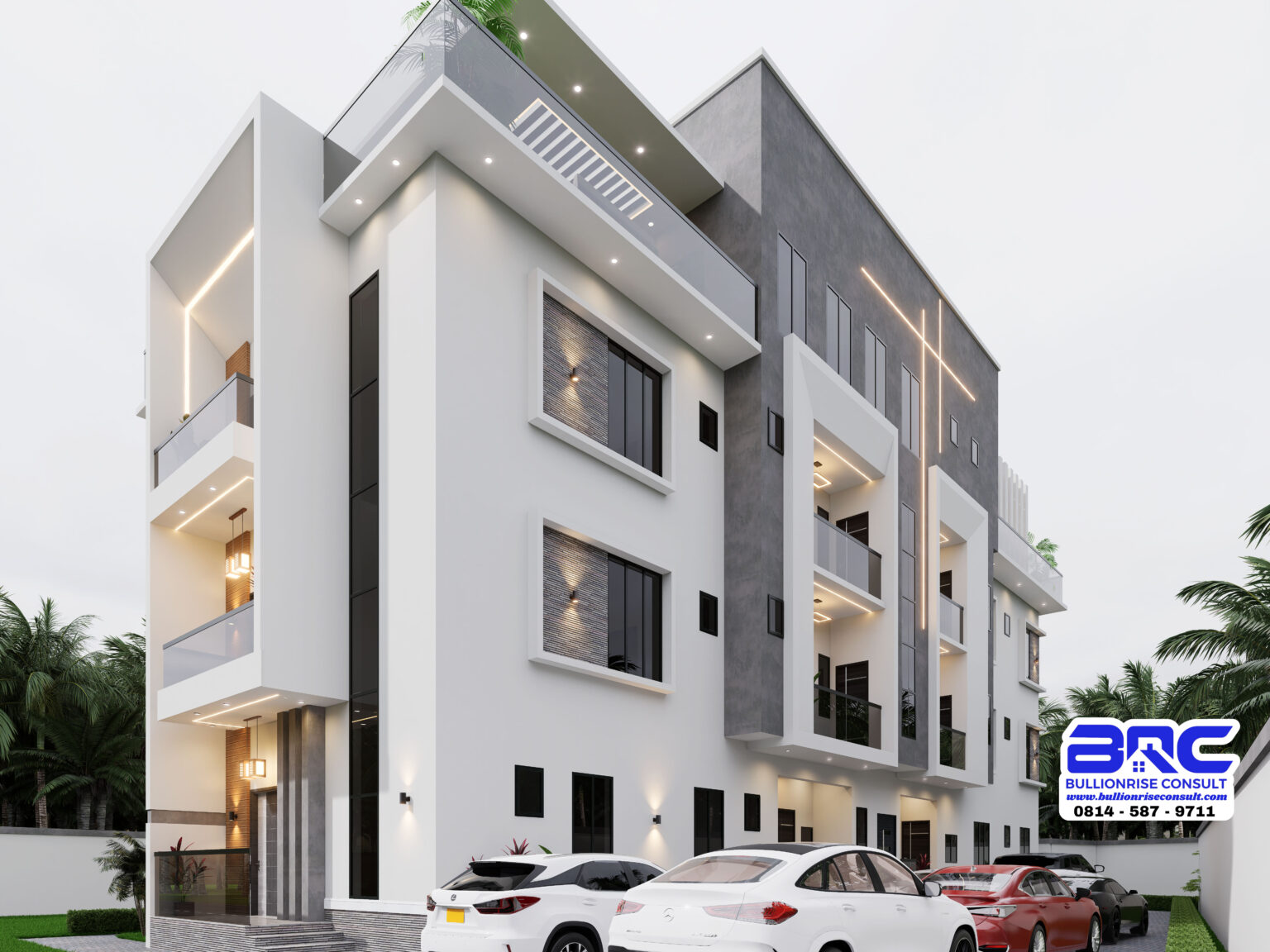 Complex Apartment and Duplex house plan with a Pent Floor