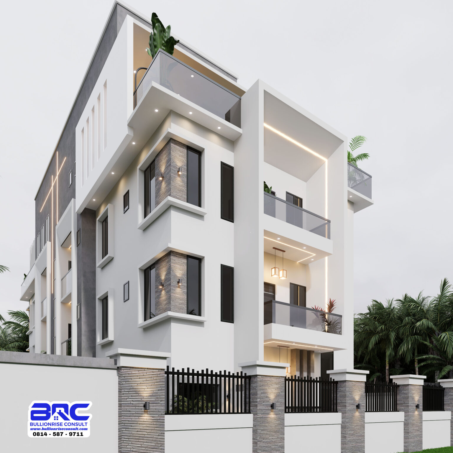 Complex Apartment and Duplex house plan with a Pent Floor