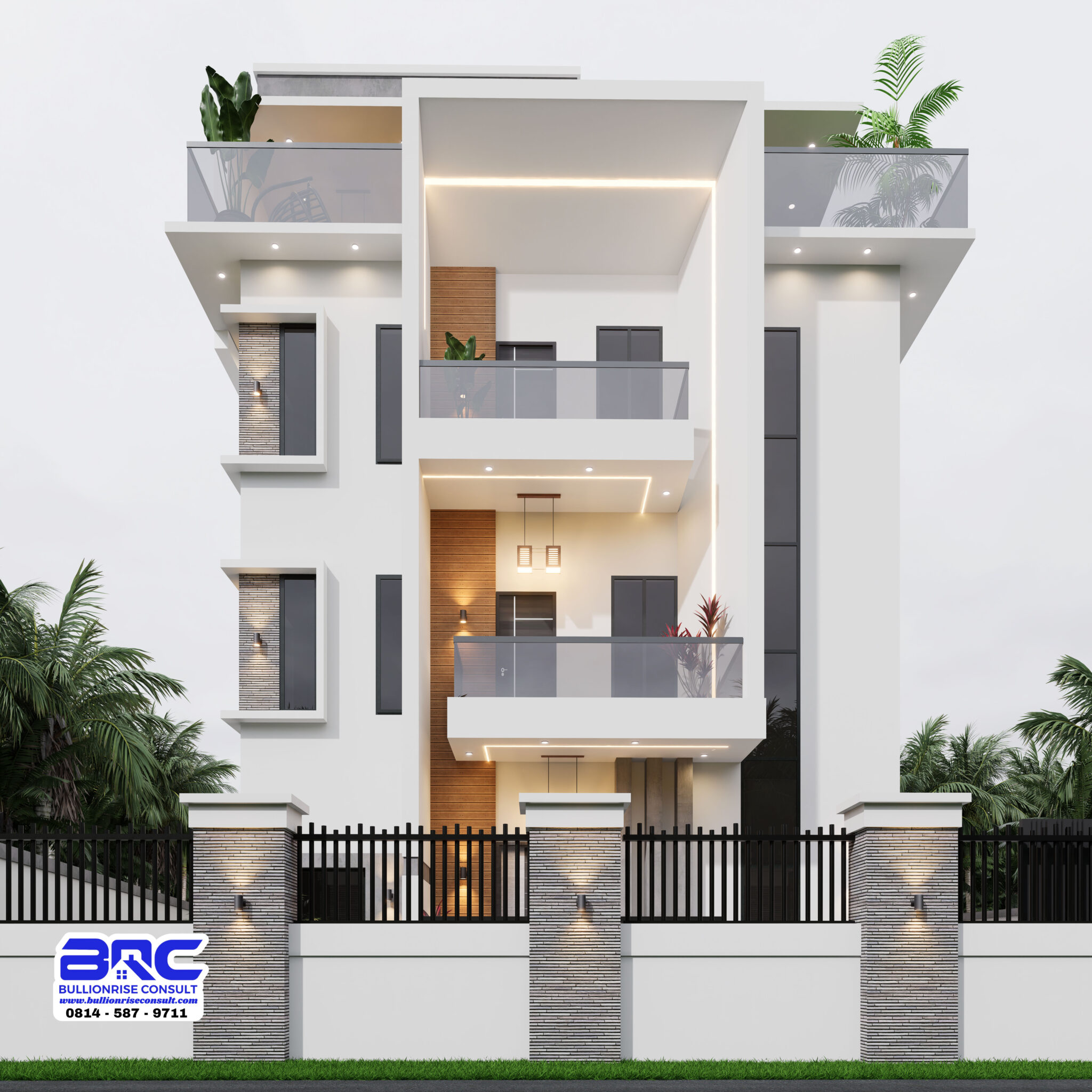 Complex Apartment and Duplex house plan with a Pent Floor