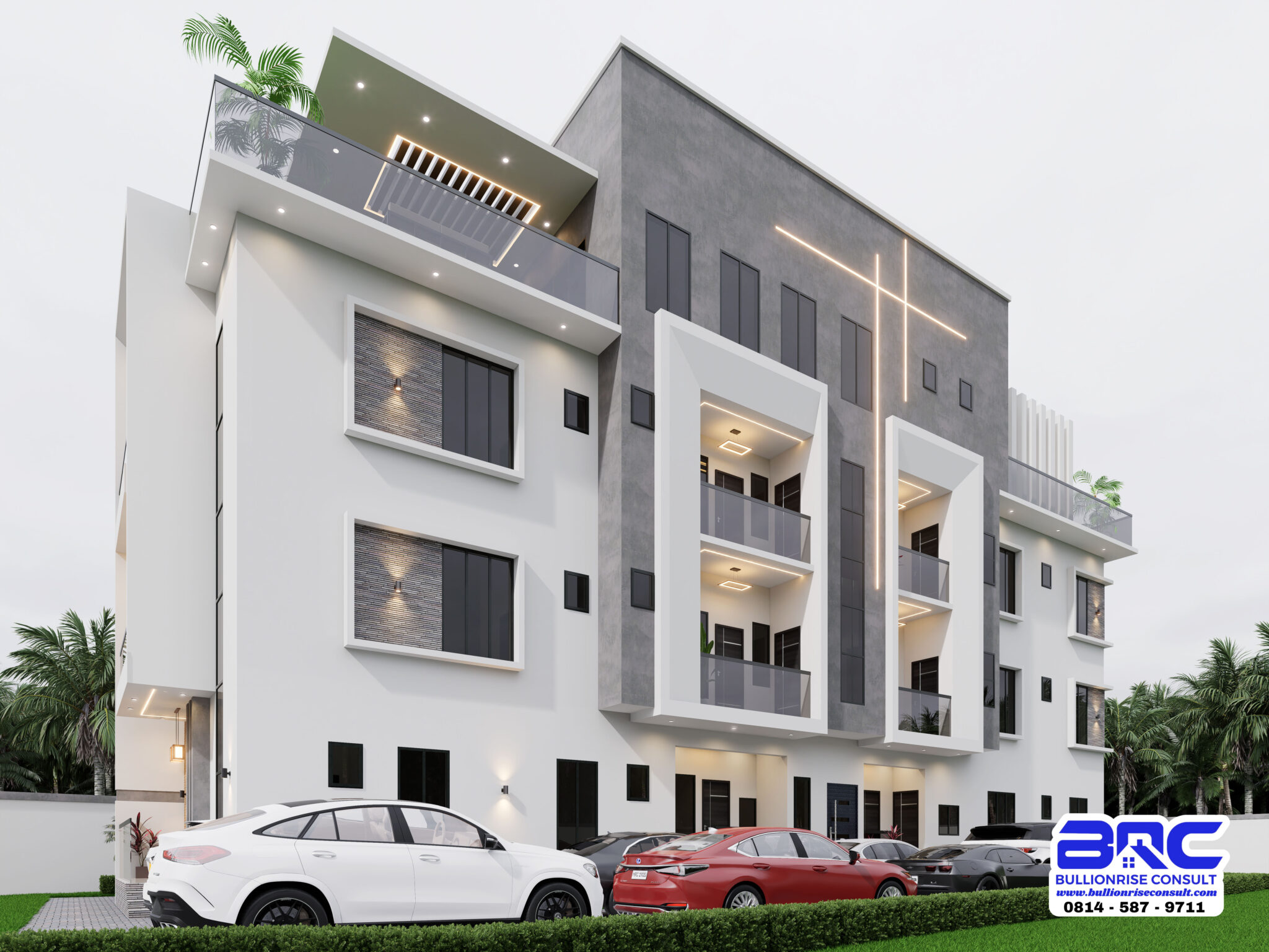 Complex Apartment and Duplex house plan with a Pent Floor